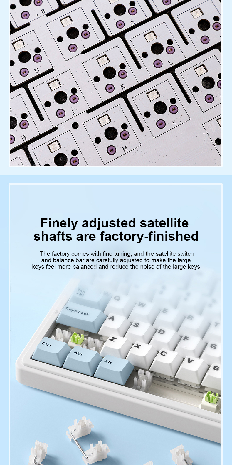 AULA F75 Customized Keyboard 80 Key Tri-Mode Bluetooth/2.4GHz/Type-C ...