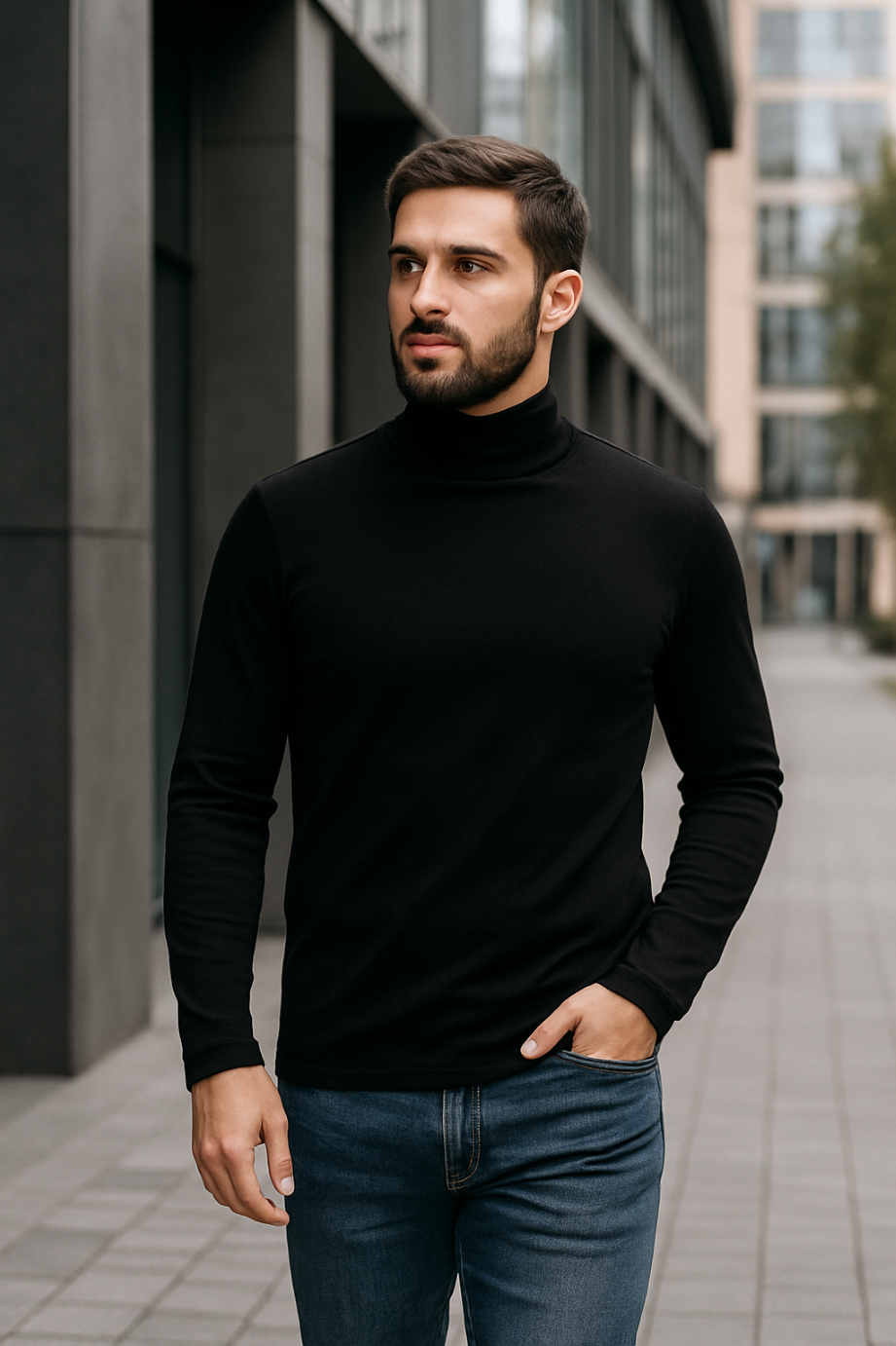 Turtle Neck for Men Long Sleeve – Cotton Spandex (S-L) | Shopee Philippines