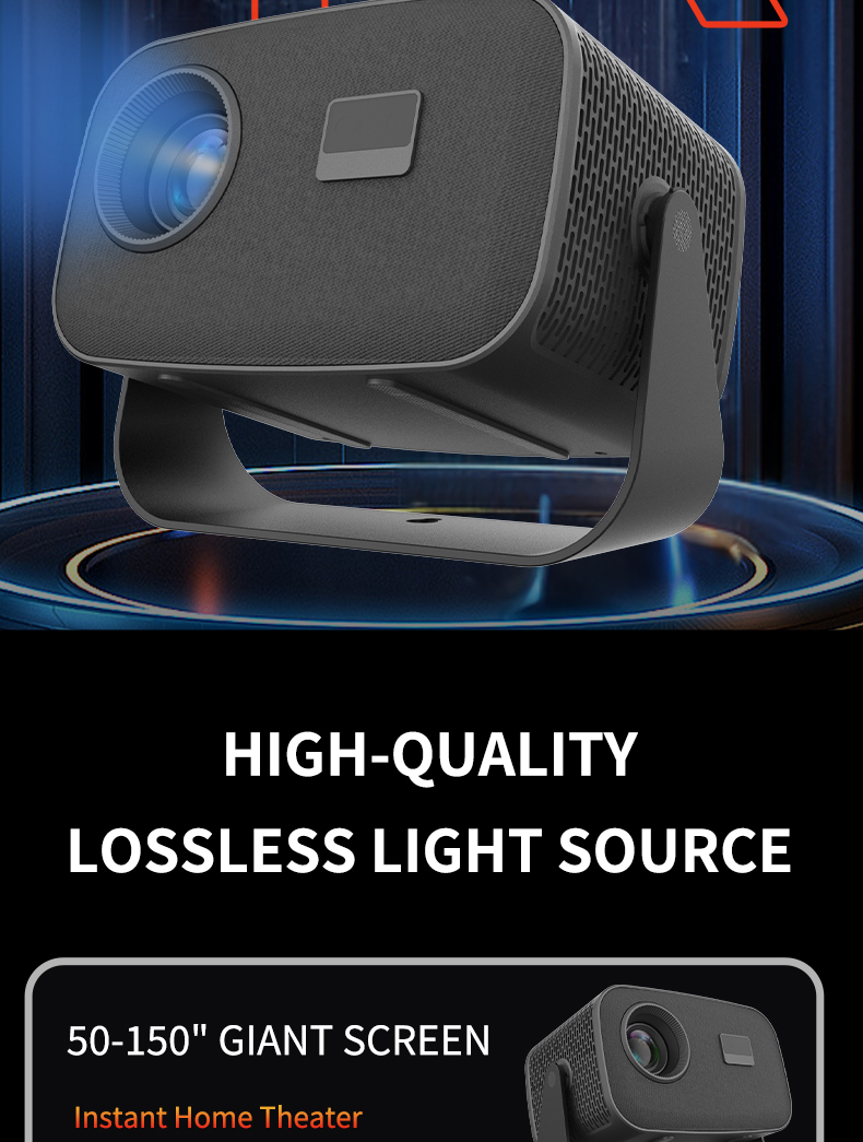 VisionPulse V10 Smart Projector with WiFi & Bluetooth | Android 9 Portable Movie Projector ...