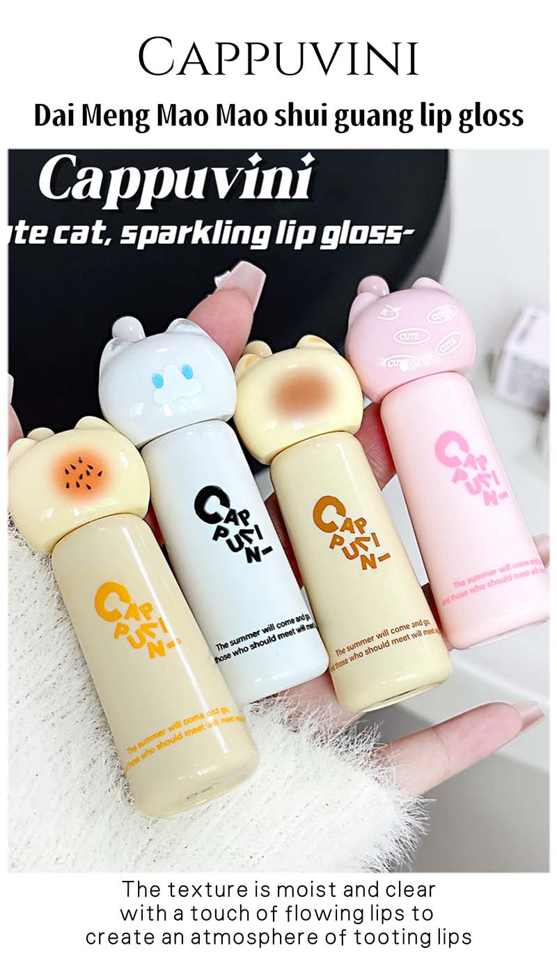 New Cappuvini Cute cat shimmer mirror lip gloss | Shopee Philippines