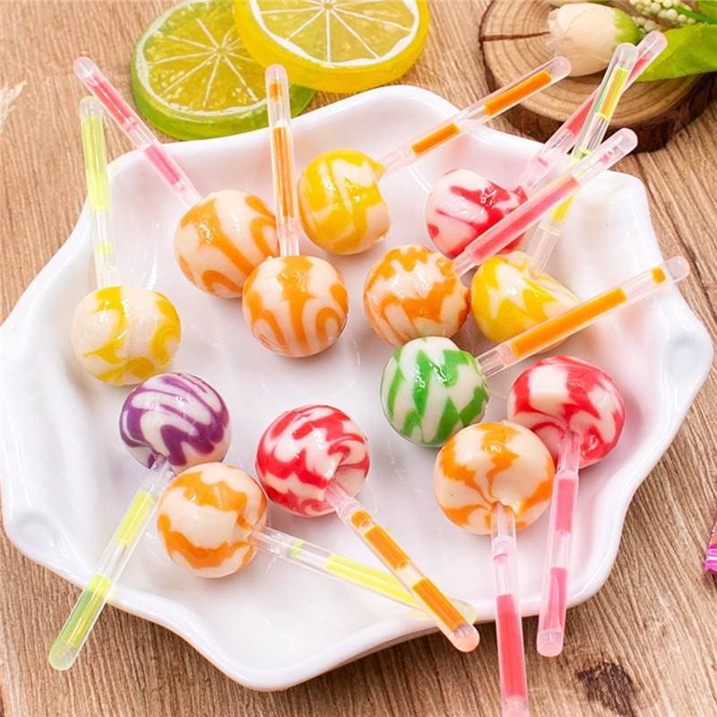 Children Snacks Glow Stick Lollipops Mixed Fruit Flavor 60PCS | Shopee ...