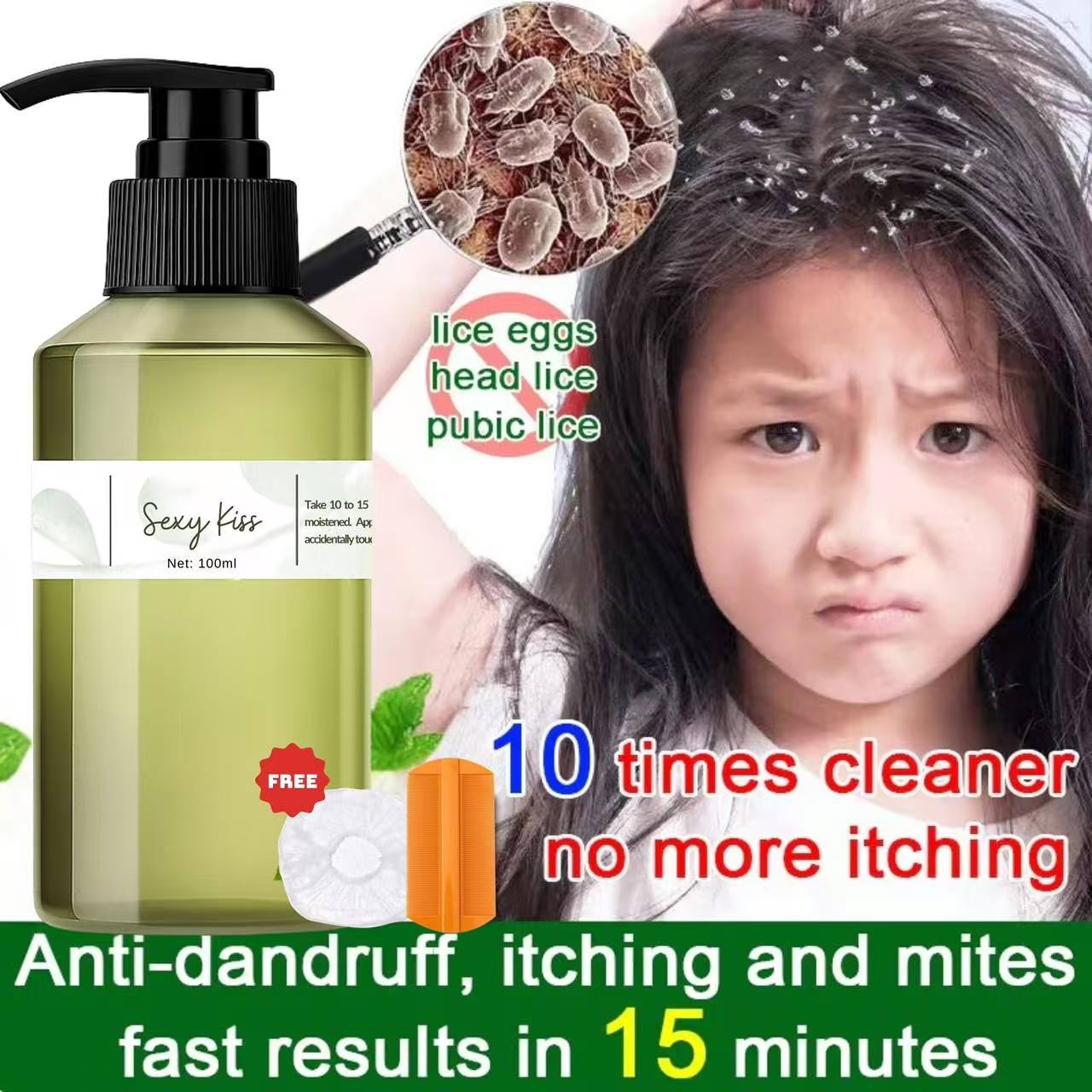 ( SET OF 3 ) lice remover shampoo Licealiz Kuto Less effective Kill ...