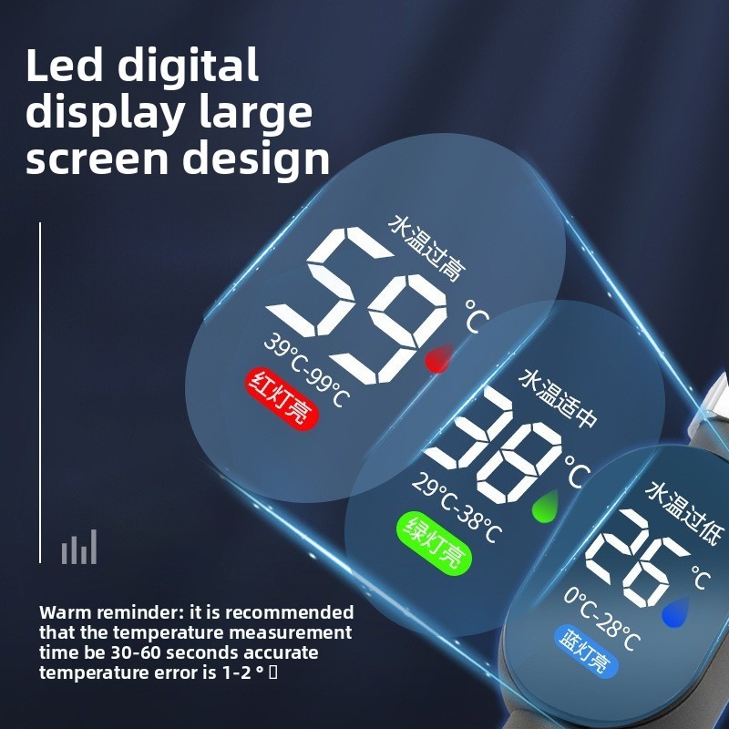 Waterproof Shower Temperature Display Universal Water Thermometer for ...