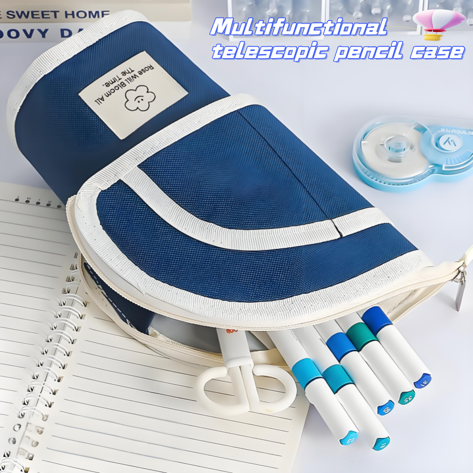 Multifunctional Retractable Pencil Case 2-in-1 Vertical Pen Holder ...