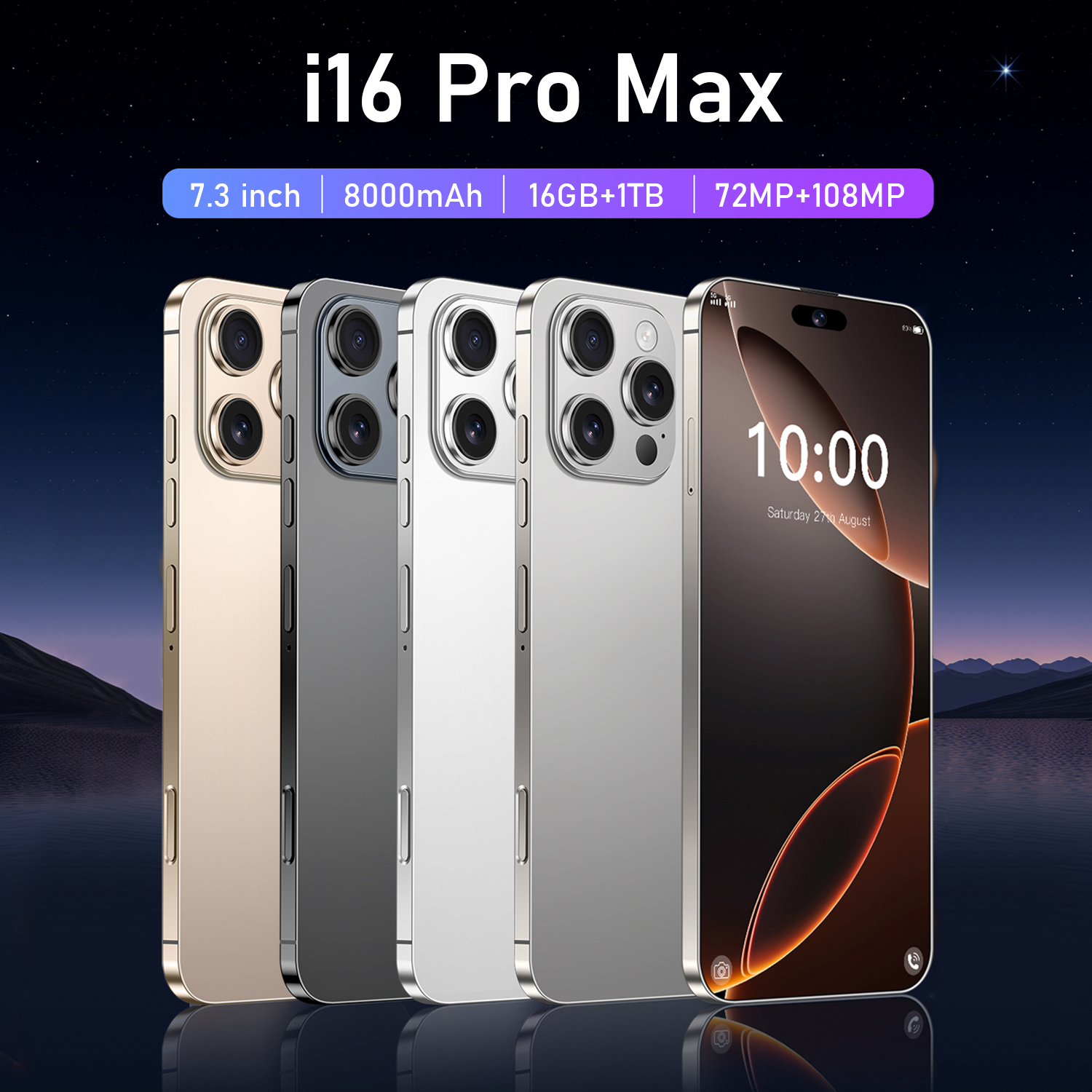 【COD】2025 Hot Sale i16 Pro Max 5G Smartphone: 16GB+1TB, 7.3-inch HD ...