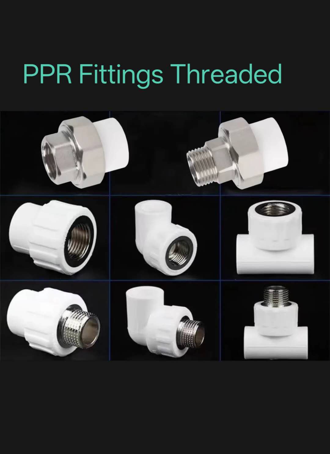 PPR Fittings Threaded Coupling, Elbow, Male/Female Threaded, Tee ...
