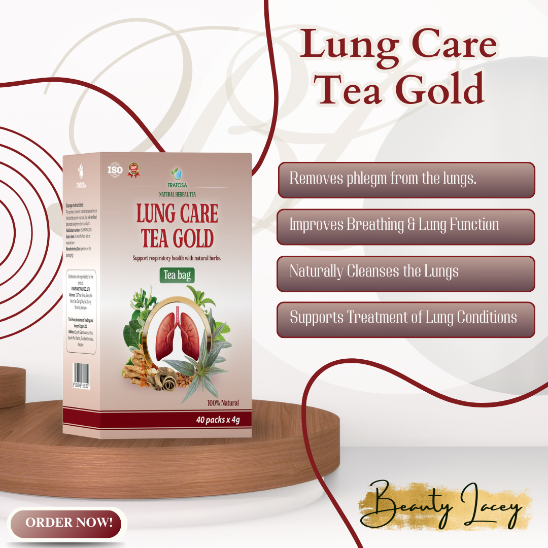 Lung Care Tea Gold - Lung Detox Help Relieve Cough and Phlegm Support ...