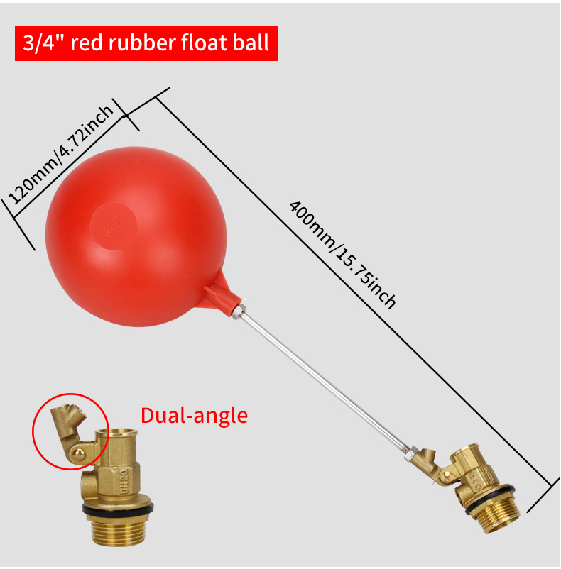 1/2" 3/4" PVC Float Valve Ball Type Brass Fittings STAINLESS float ...