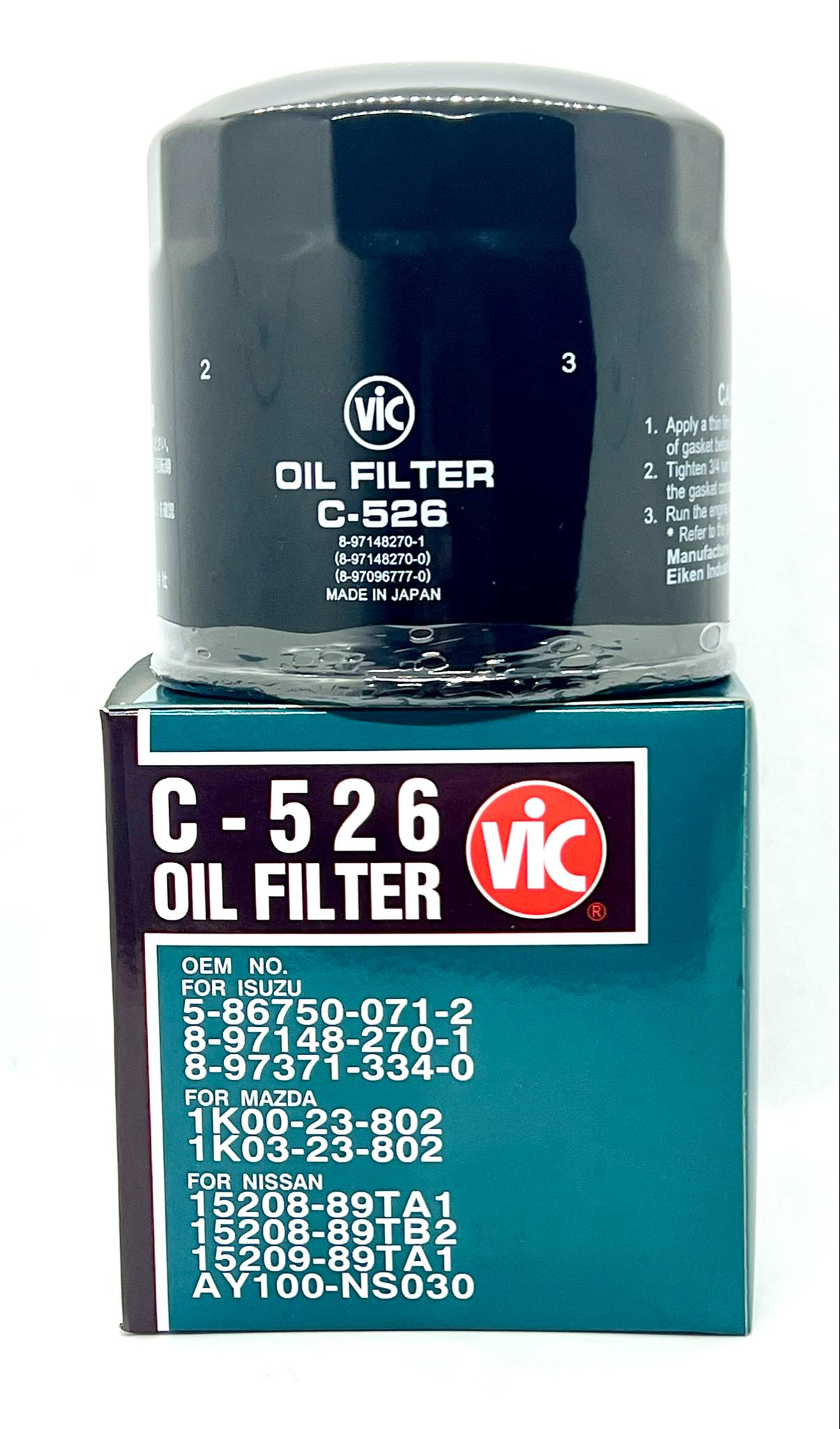 C-526 Vic Oil Filter For ISUZU FORWARD N 4HF1 4HE1 4HL1 4HG1 6HK1 Made ...
