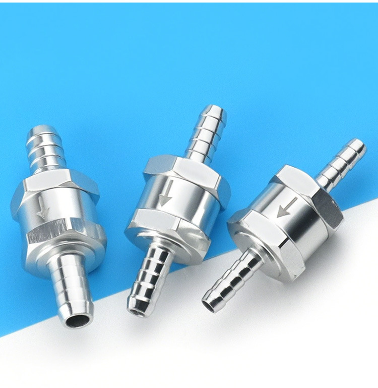 Fuel One Way Check Valve Aluminum 6/8/10mm Non Return Valve Petrol ...