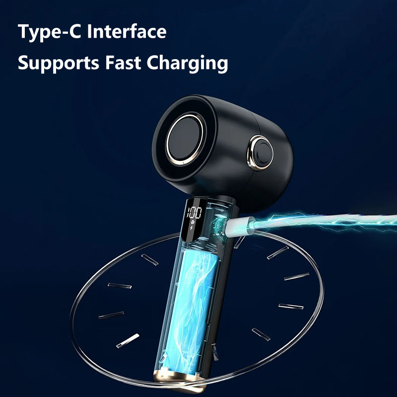 Samsung Turbo Mute Mini Fan Handheld 5 Speed Fan 5000mAh Rechargeable ...