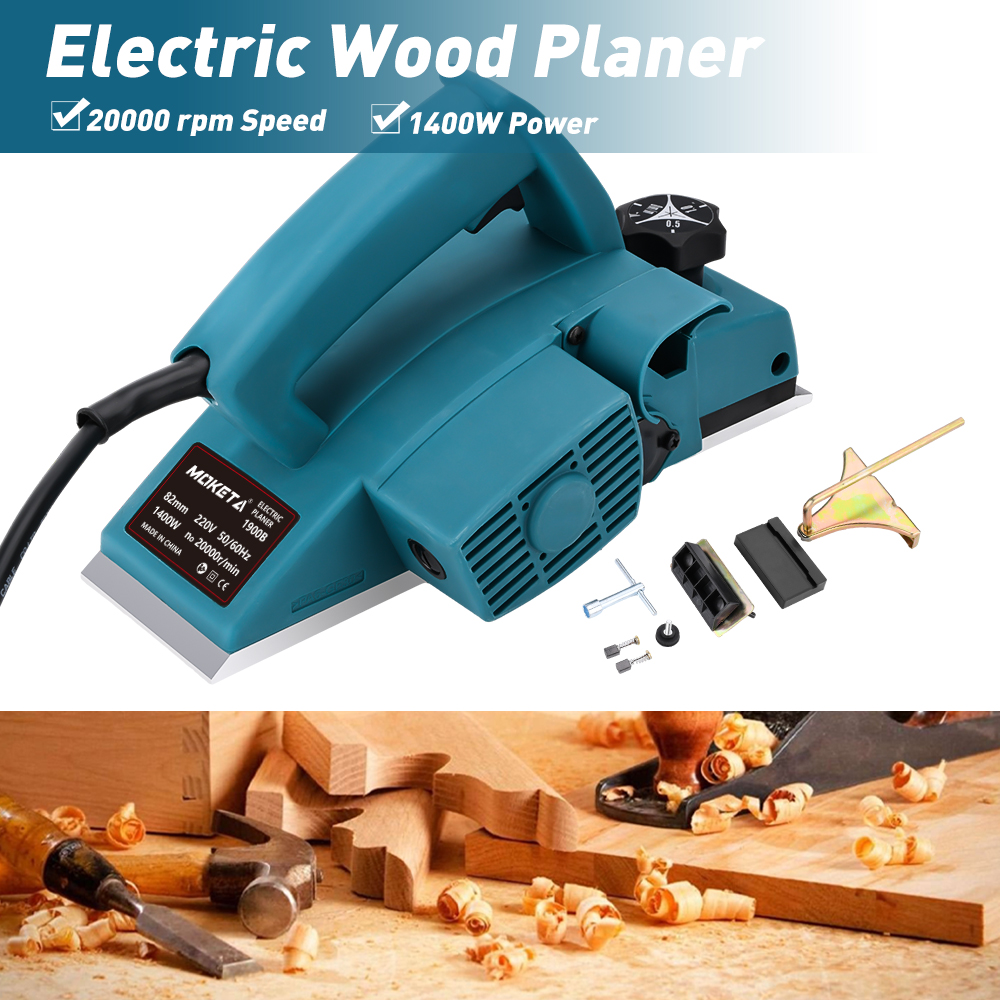 1400W Power Planer Tool Electric Wood Planer Electric Power Wood Planer ...