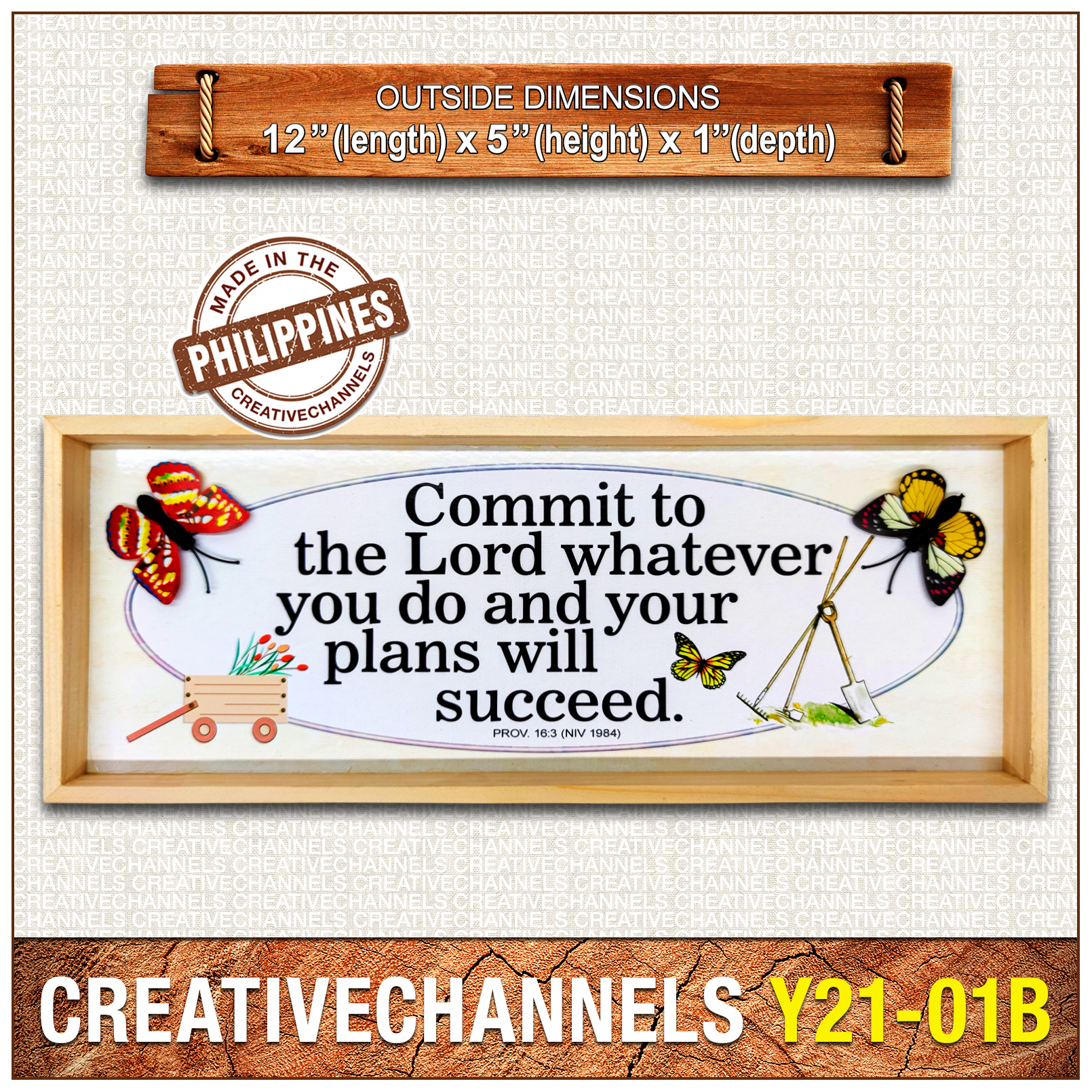 CreativeChannels Wooden Wall Decor, Y21-01, Bible Verse Wall Decor ...