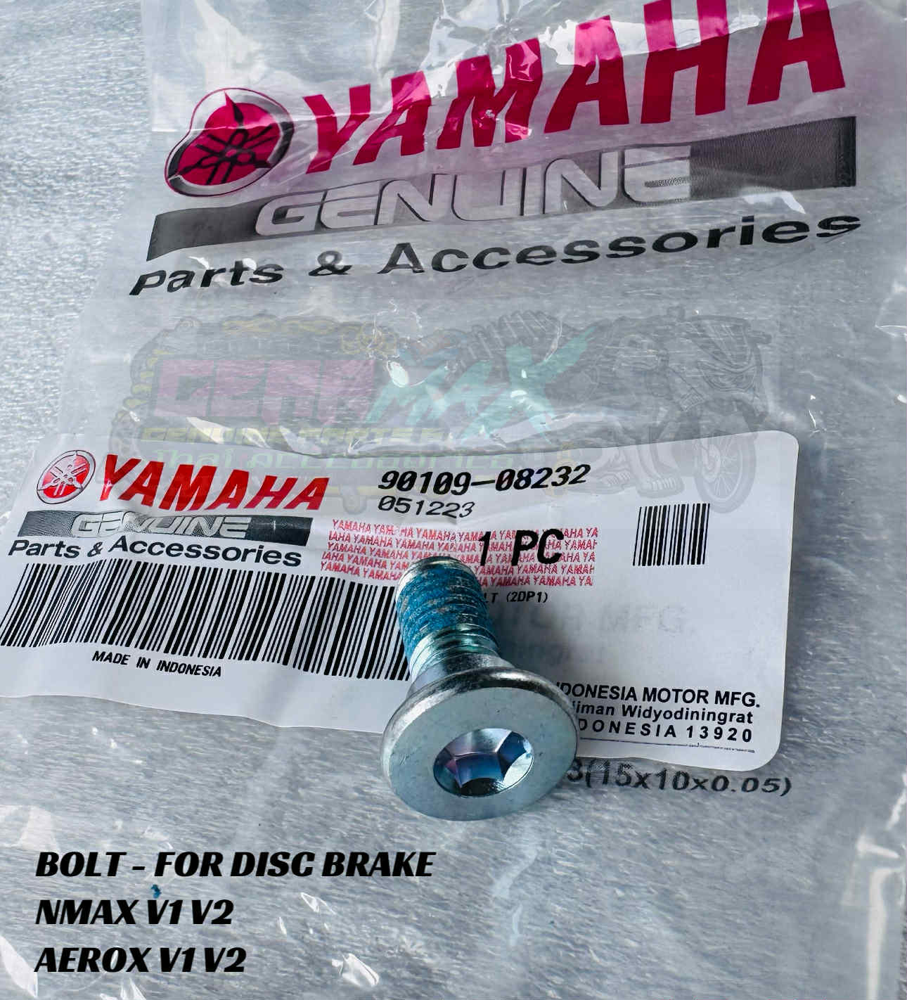 YAMAHA S01-12 BOLT 901090823200 - DISC BOLT - FRONT & REAR - NMAX V1 V2 ...
