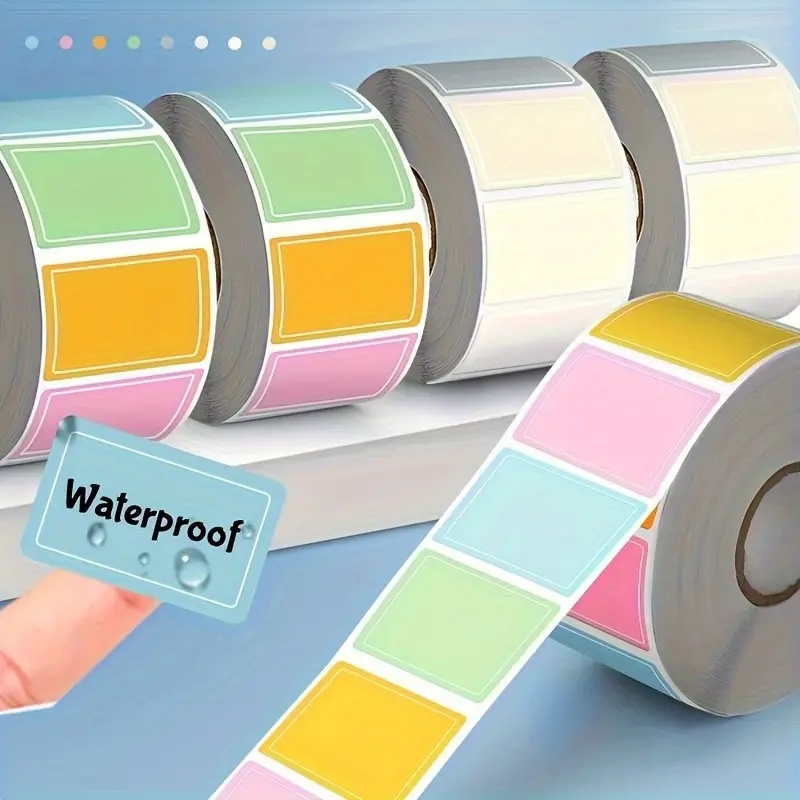 500pcs/roll Label Stickers Colorful Name Waterproof Marked School ...