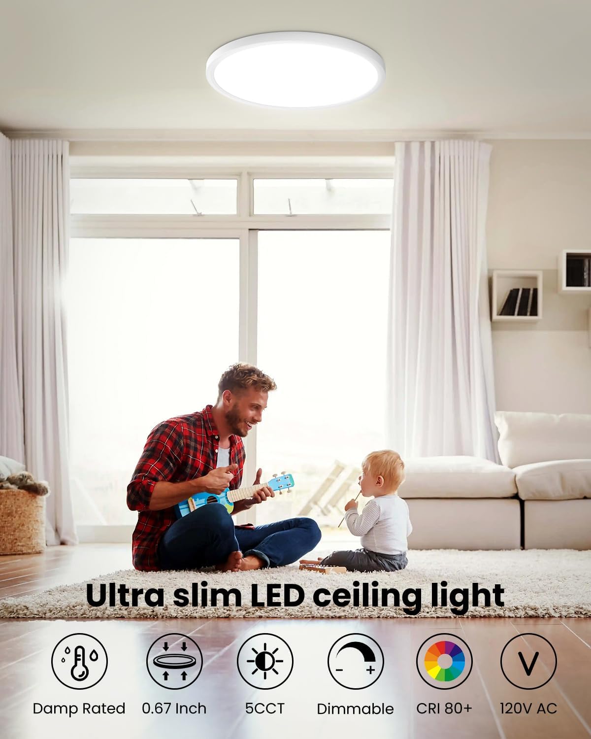 White Pin Light Surface Mounted Round Square LED Ceiling Light LED ...