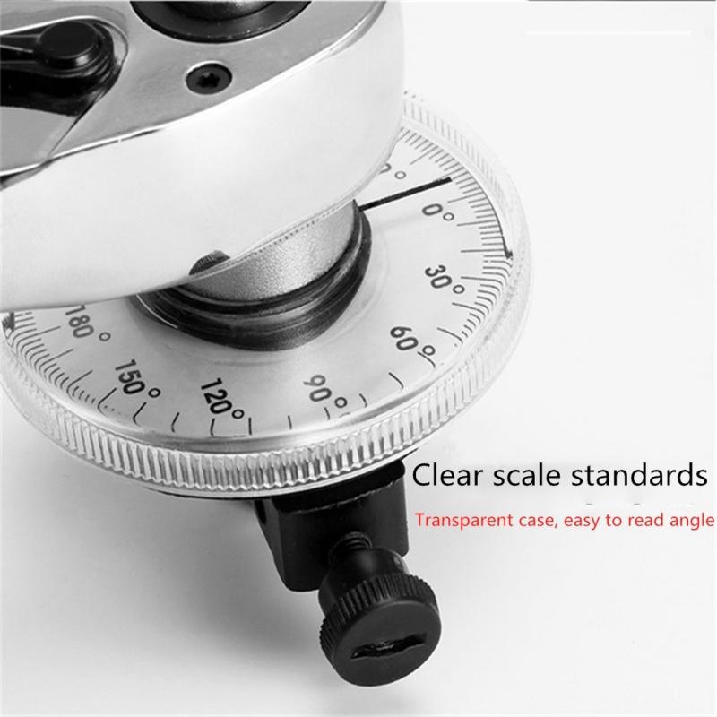 1/2 Inch Adjustable Drive Torque Angle Gauge 360° dial kilogram wrench ...