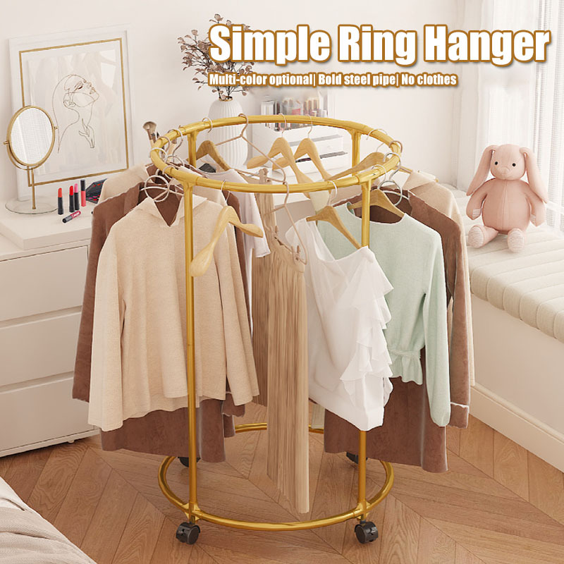 Rotating Clothes Rack with Wheels Drying Rack 360 Rotating Display ...
