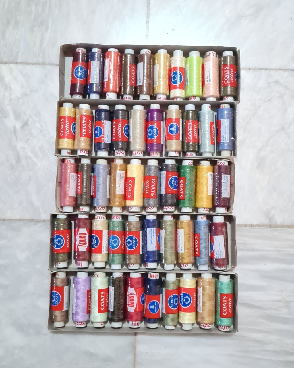 Astra Dandy Thread 250Meters per Spool ASSORTED RANDOM COLOR SET per ...