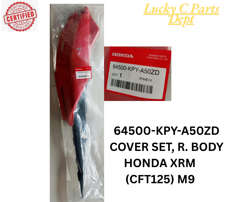 HONDA GENUINE COVER SET, RIGHT BODY XRM (CFT125) M9 ( 64500-KPY-A50ZD ...