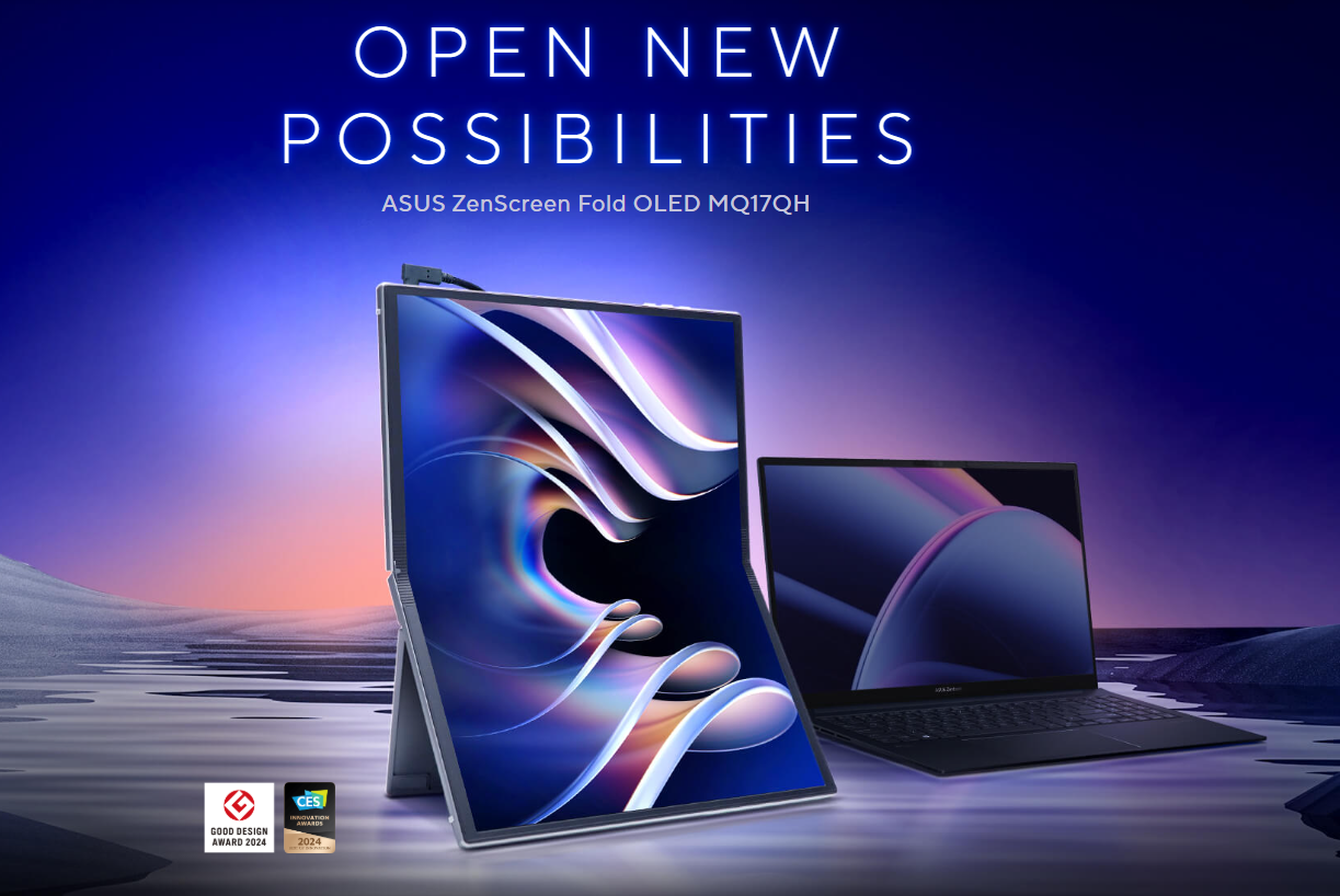 ASUS Portable Monitor ZenScreen Fold MQ17QH 17.3" 2560x1920 QHD / 60Hz ...