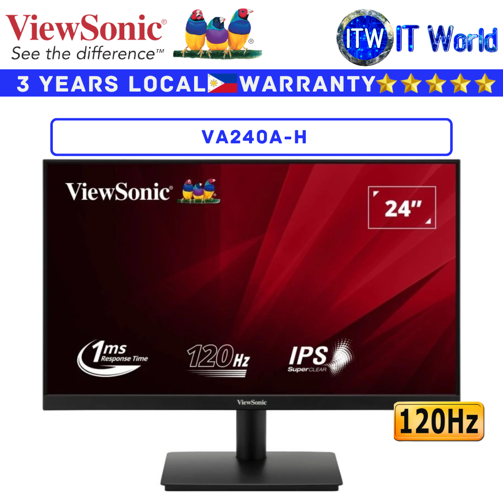 Itw | Viewsonic Monitor VA240A-H 24" 1920x1080 FHD / 120Hz / IPS / 1ms ...