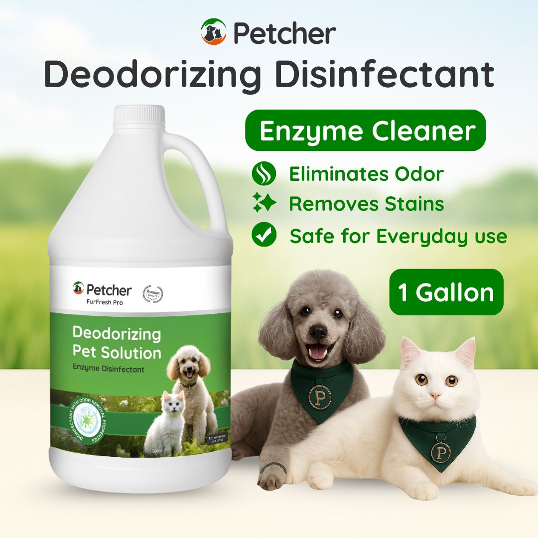 Petcher Litter Area & Pet Toilet Deodorizer – Enzyme Odor Remover and ...