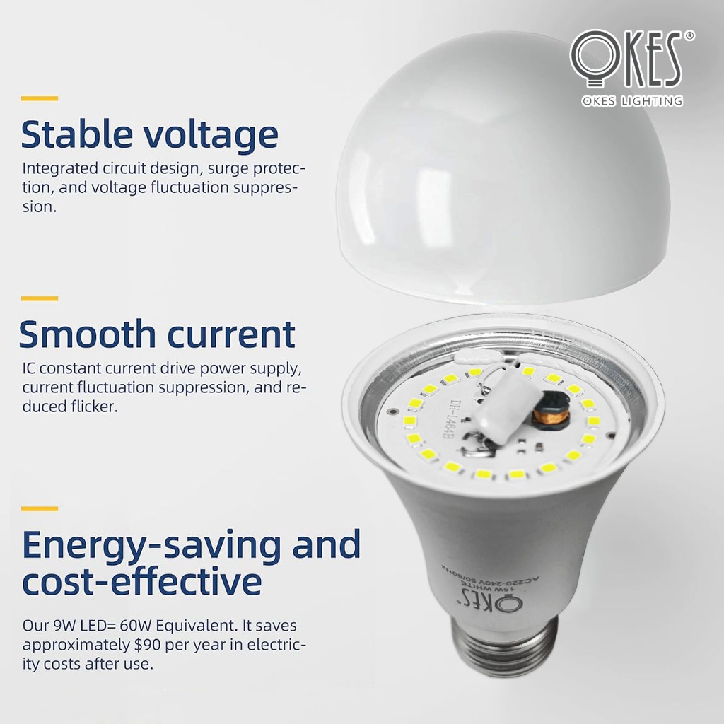 OKES LED Light Bulb energy saving bubbles LED Daylight, led light, ilaw ...
