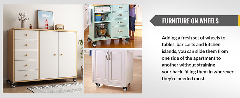 4pcs Gold Diamond Caster Wheels Heavy-Duty Caster Set (Black Fixed & W ...