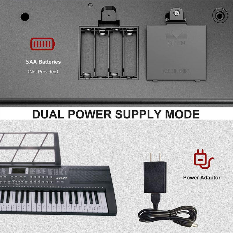 KAWES Electronic Keyboard Piano 61 Keys Beginner Digital Piano with ...
