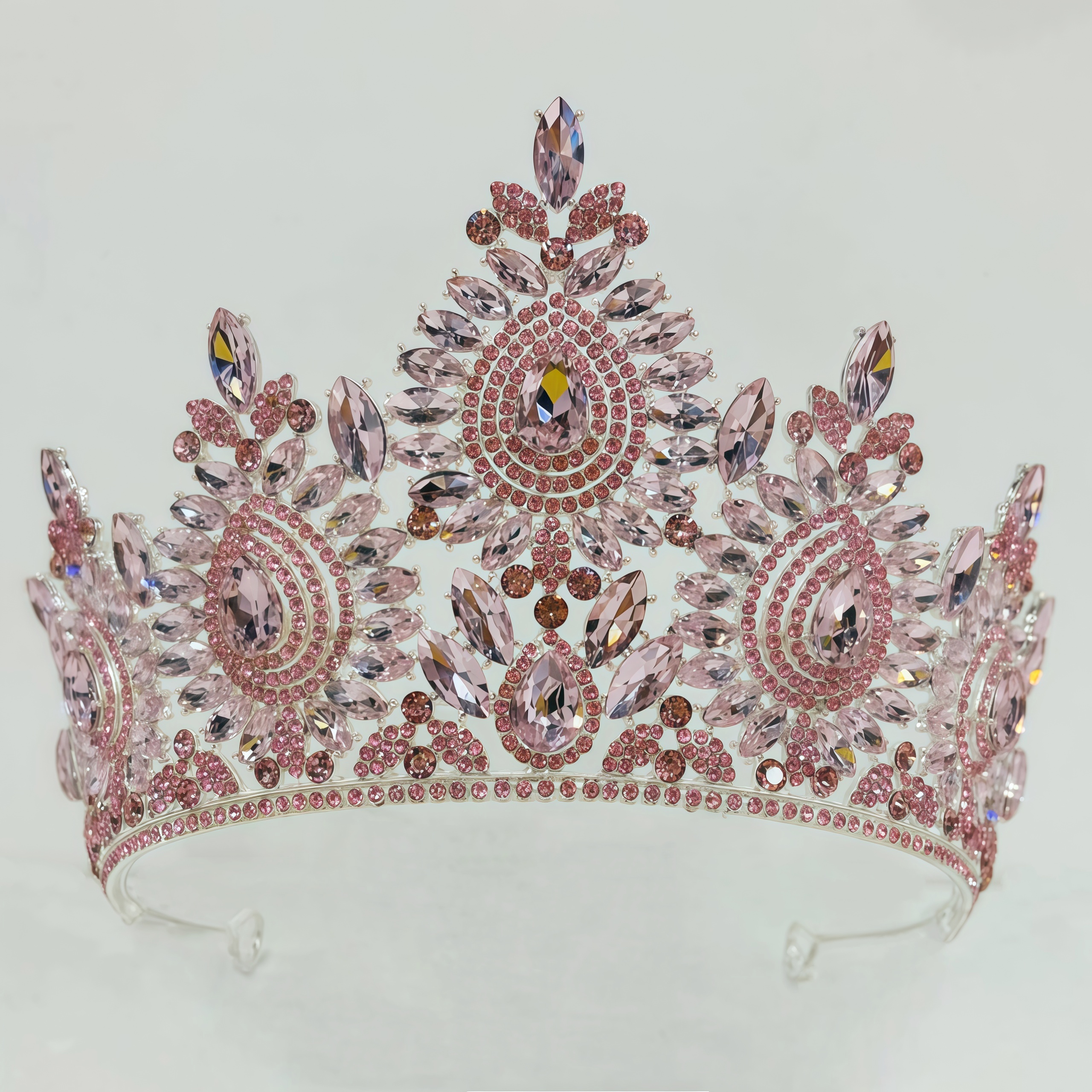 Shiny Queen Crown Women Wedding Tiara for Bride Princess Quinceanera ...