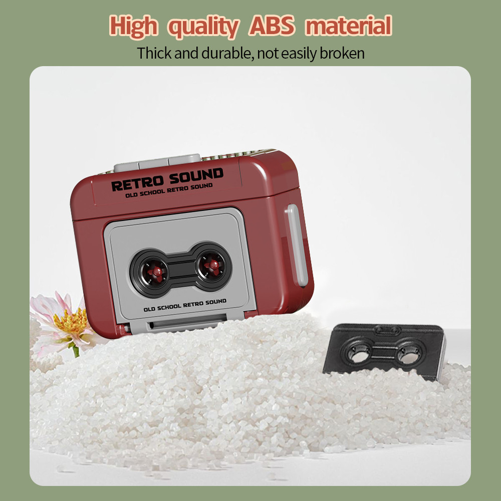 Retro Mini Tape Recorder Fun Singing Music Playing Keychain Bag Pendant ...