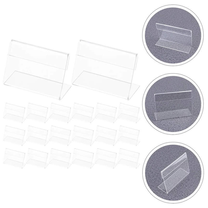(COD)20pcs Clear Acrylic Sign Holder Plastic Table Top Name Card Price ...