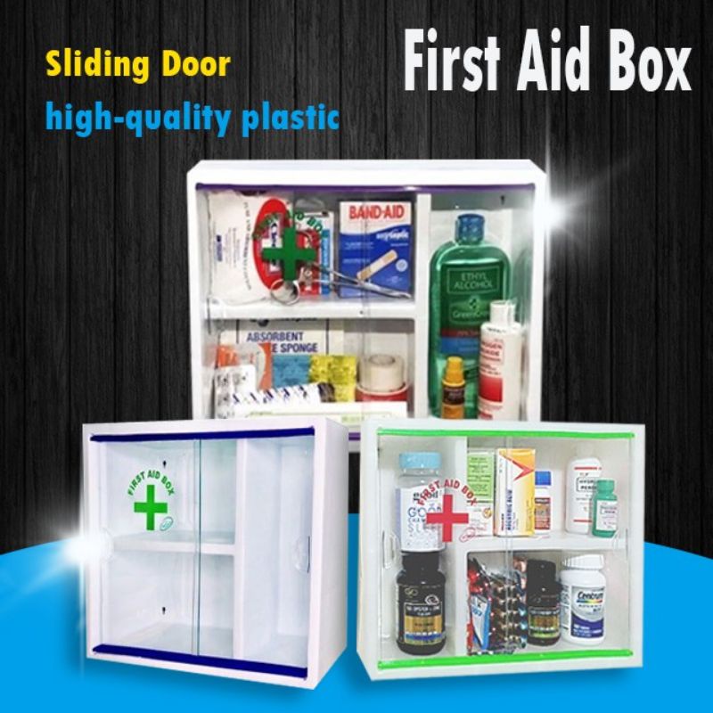 #7707 First Aid Kit Box Wall-Mounted Medicine Cabinet With Screws First ...