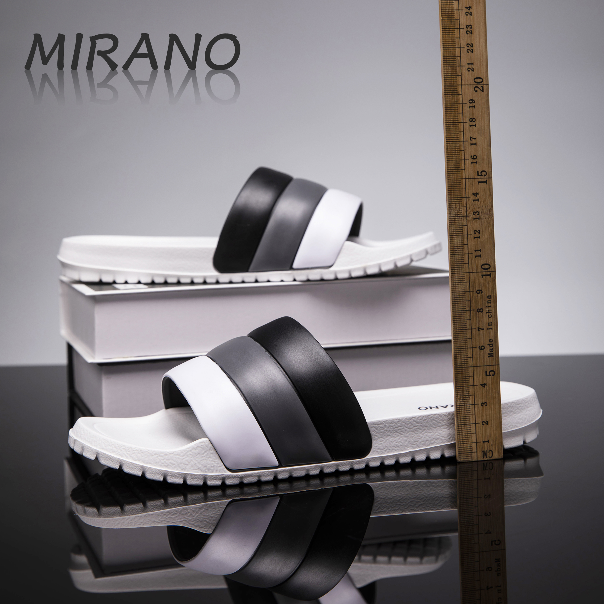 MIRANO INS New Classic Stripes Slide Rubber Slippers water proof for ...