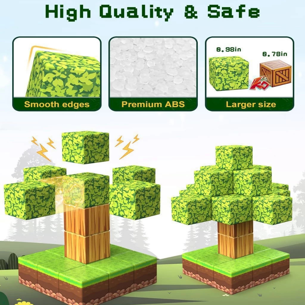 For Minecraft Building Blocks for Kids Educational Toy Creative Set ...