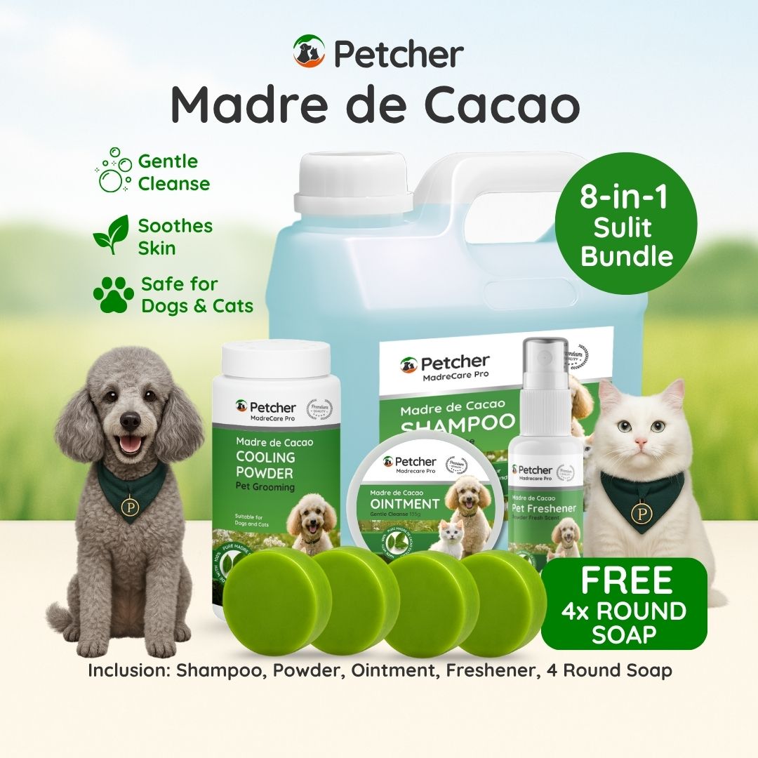 Petcher Madre De Cacao 8 in 1 Pet Bundle Pack Shampoo and Ointment for ...