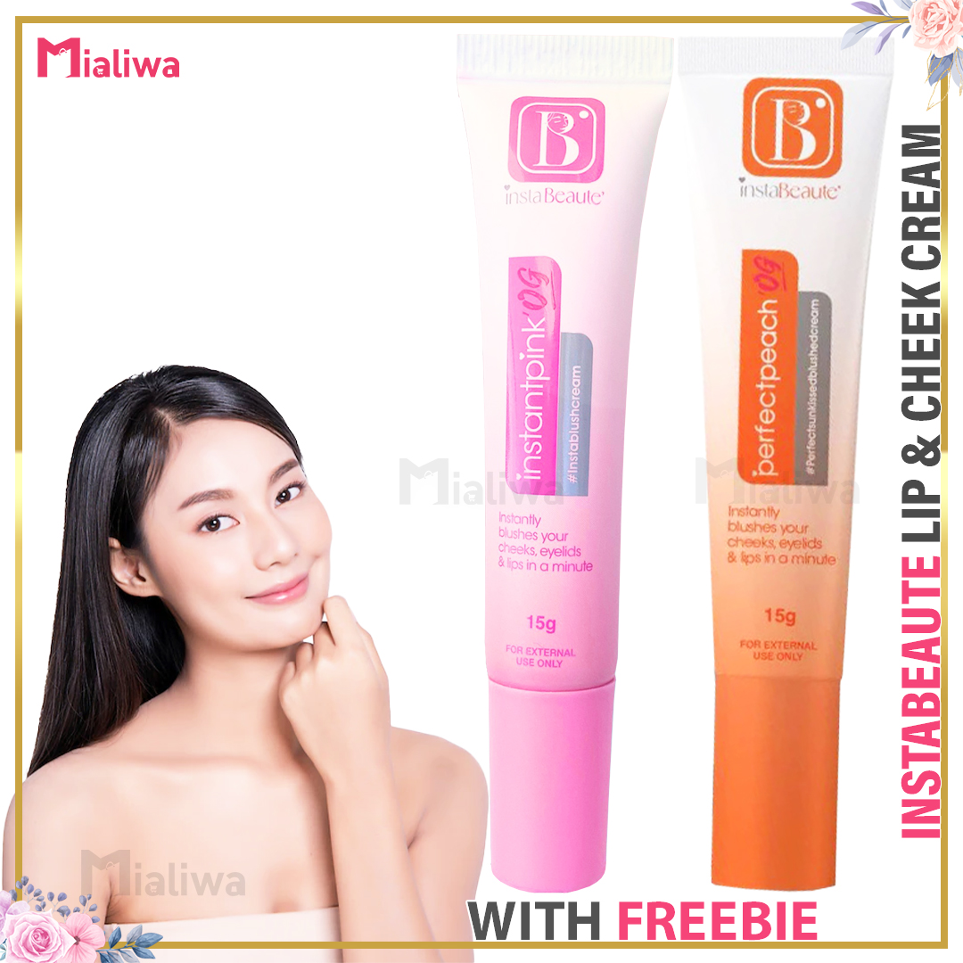 InstaBeaute Instant Pink Perfect Peach Blush Cream, Eyelid Cheek Lip ...