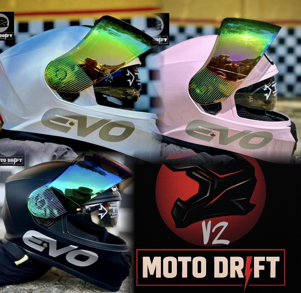 EVO HELMET CUSTOMIZED BRANDNEW DUAL VISOR with ICC STICKER FREE EXTRA ...