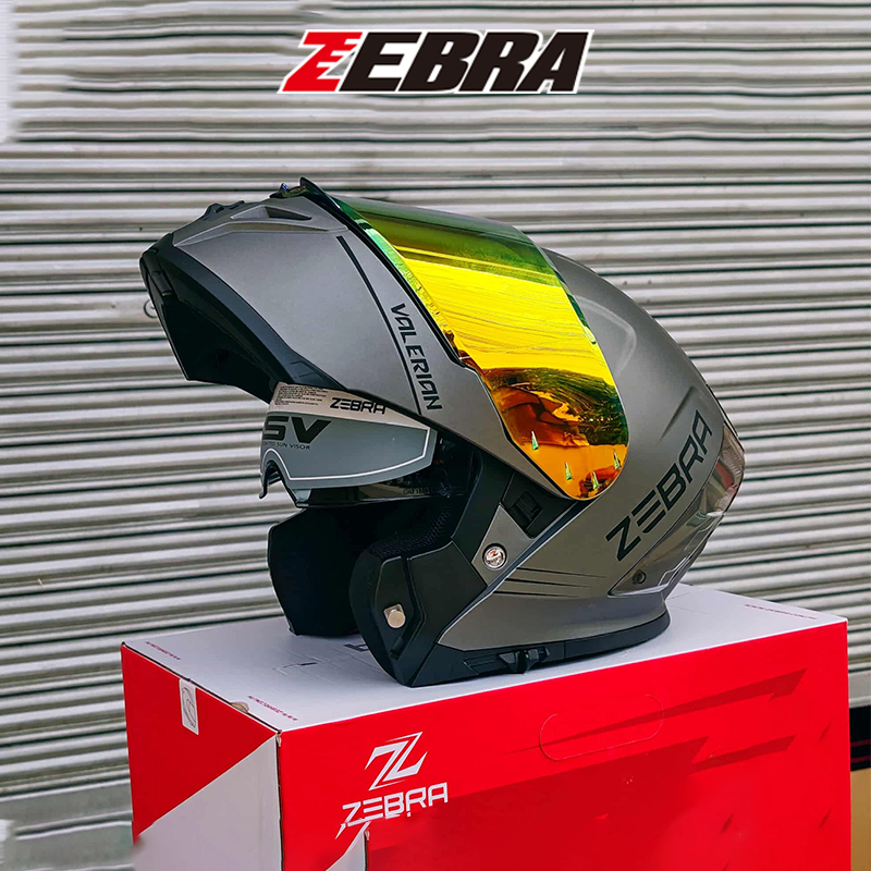 ZEBRA 2027 VALERIAN Modular REVO LENS Full Face Helmet For Motorcycle ...