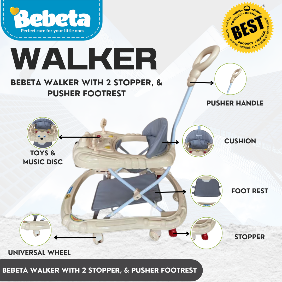 Bebeta Walker with 2 Stopper, & Pusher FOOTREST | Shopee Philippines