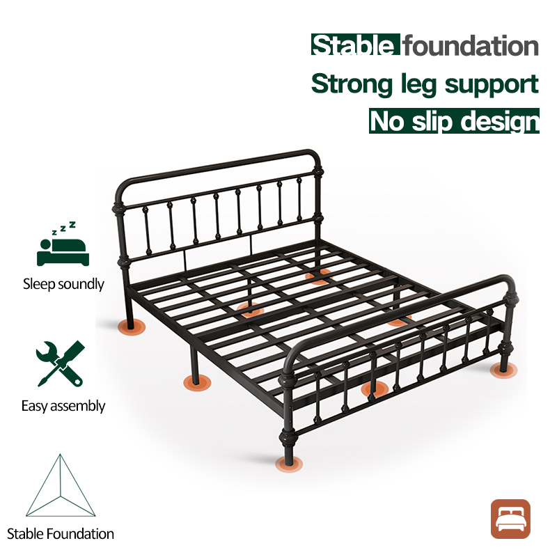 Metal Bed Single/Double Iron Frame Bed Anti rust treatment easy ...