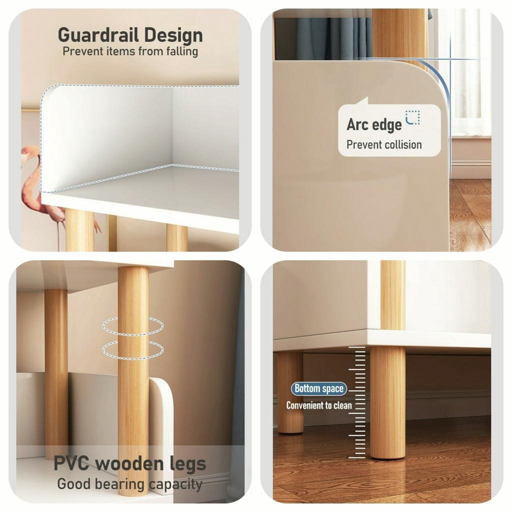 Wooden Book Shelf Organizer 3/4/5 Layers For Children Study Rack ...