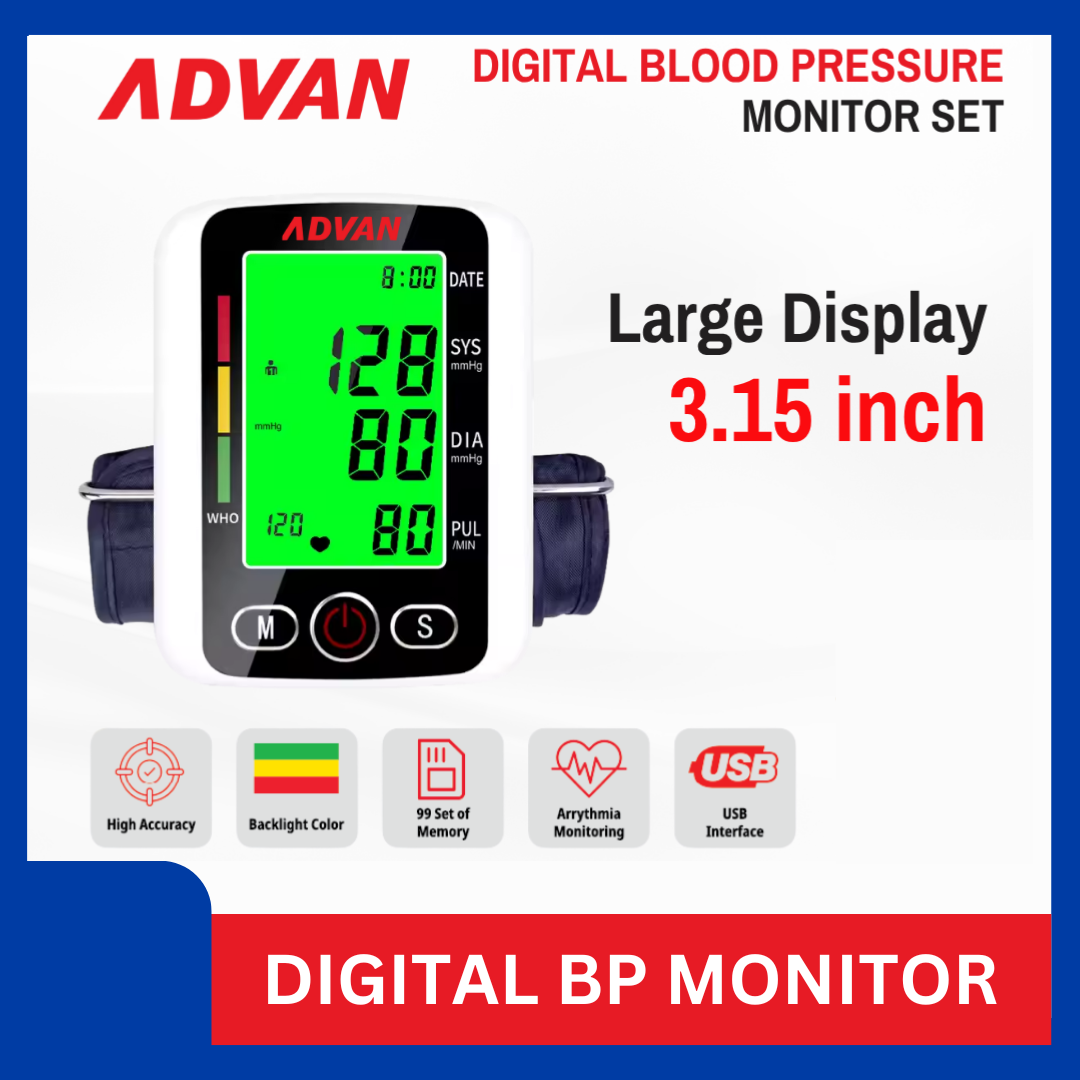 Advan Large Screen Digital Blood Pressure Monitor with Backlight CK ...