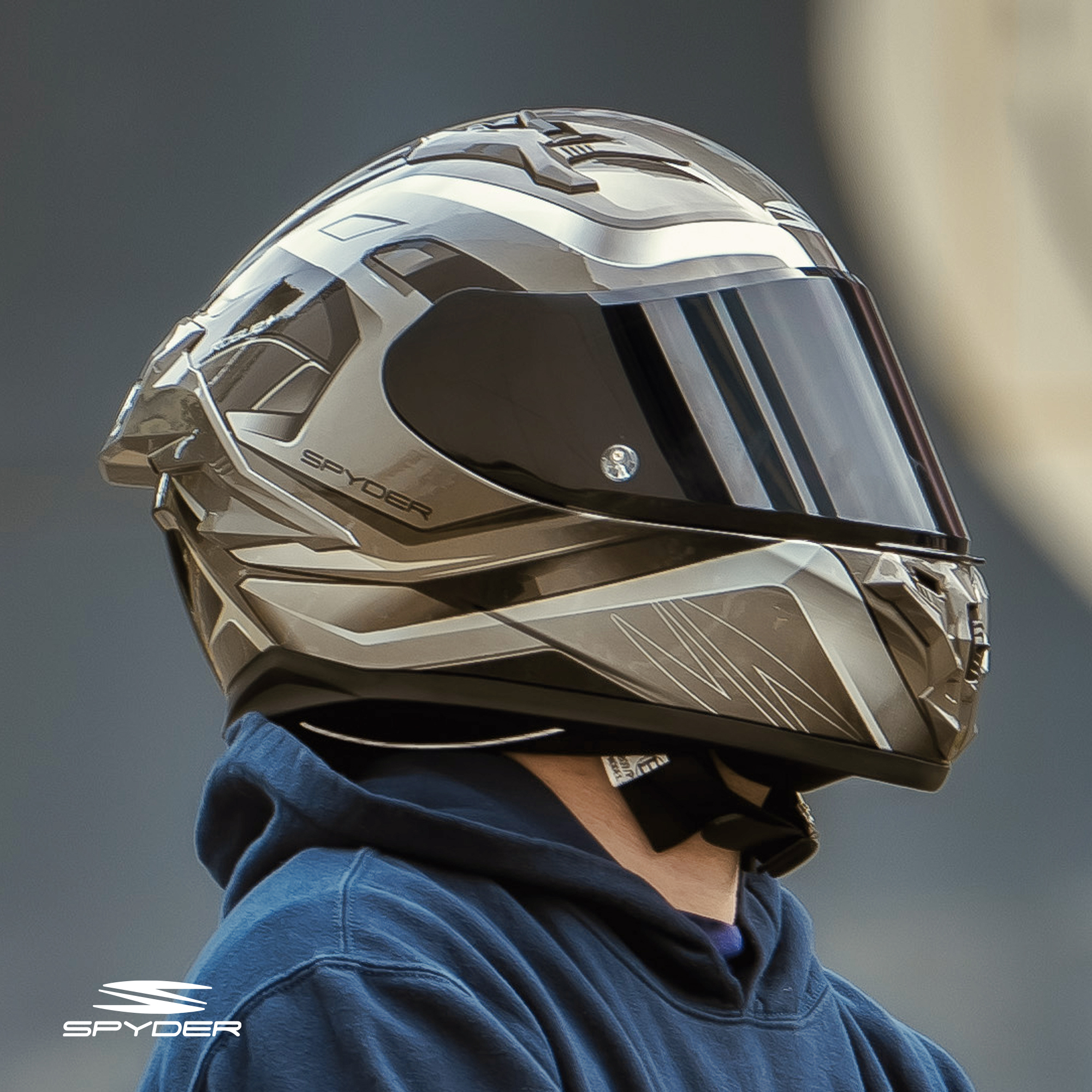 Spyder Rogue+ V2 Full Face Dual Visor Helmet for Motorcycle (Free Clear ...