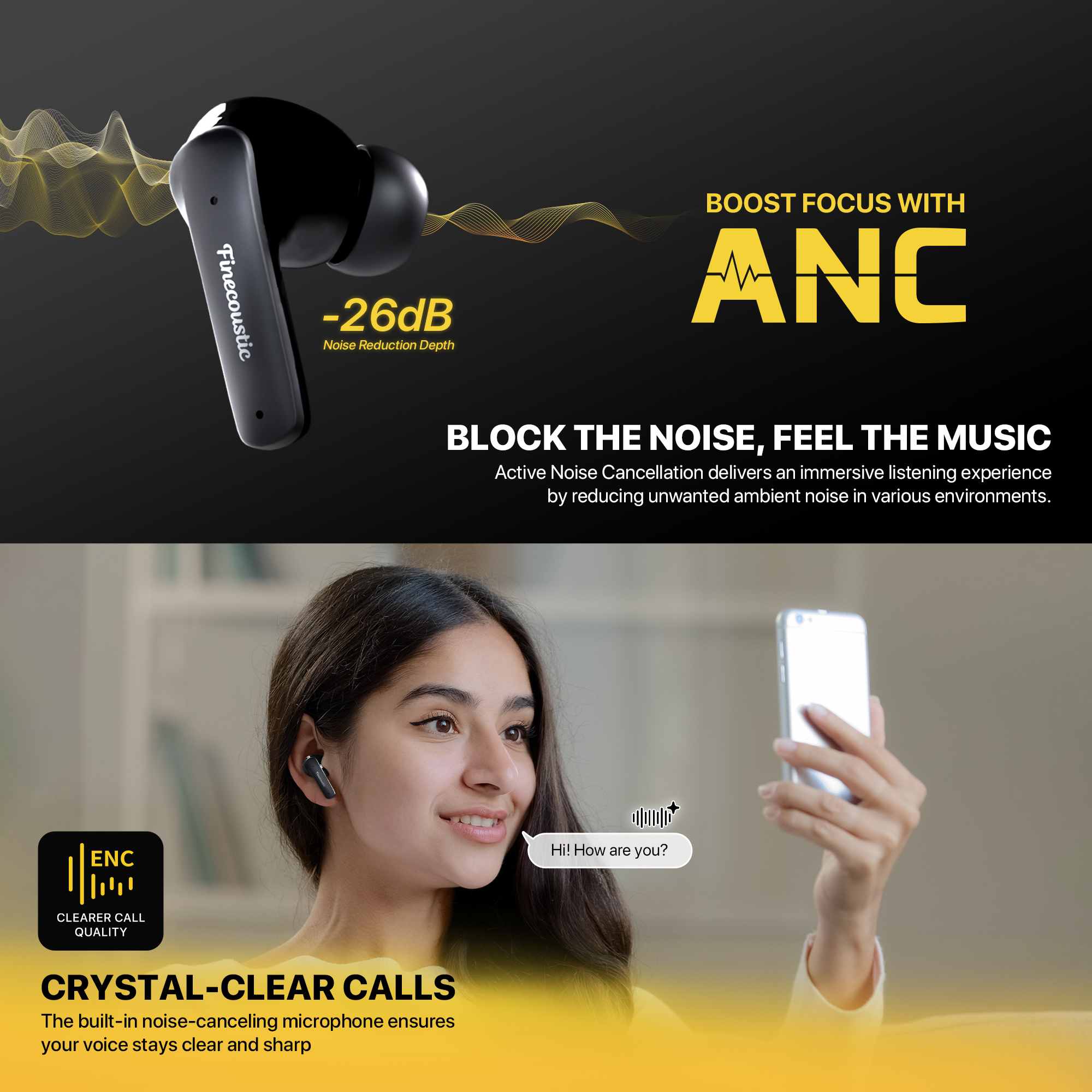 Fantech GROOVE ANC FT20 True Wireless Earphones with Noise Cancellation ...