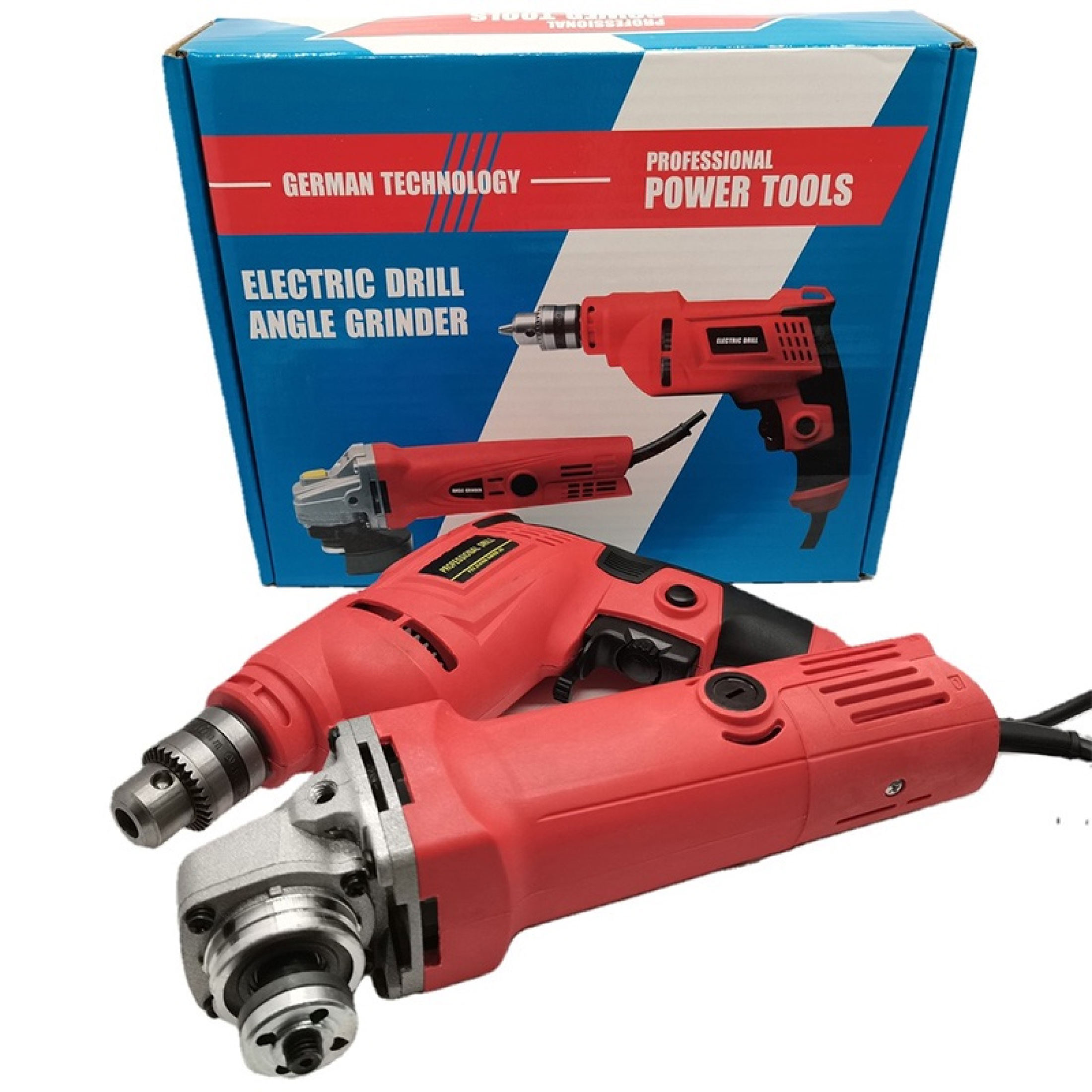 2 in1 Grinder with drill Set red tool | Shopee Philippines