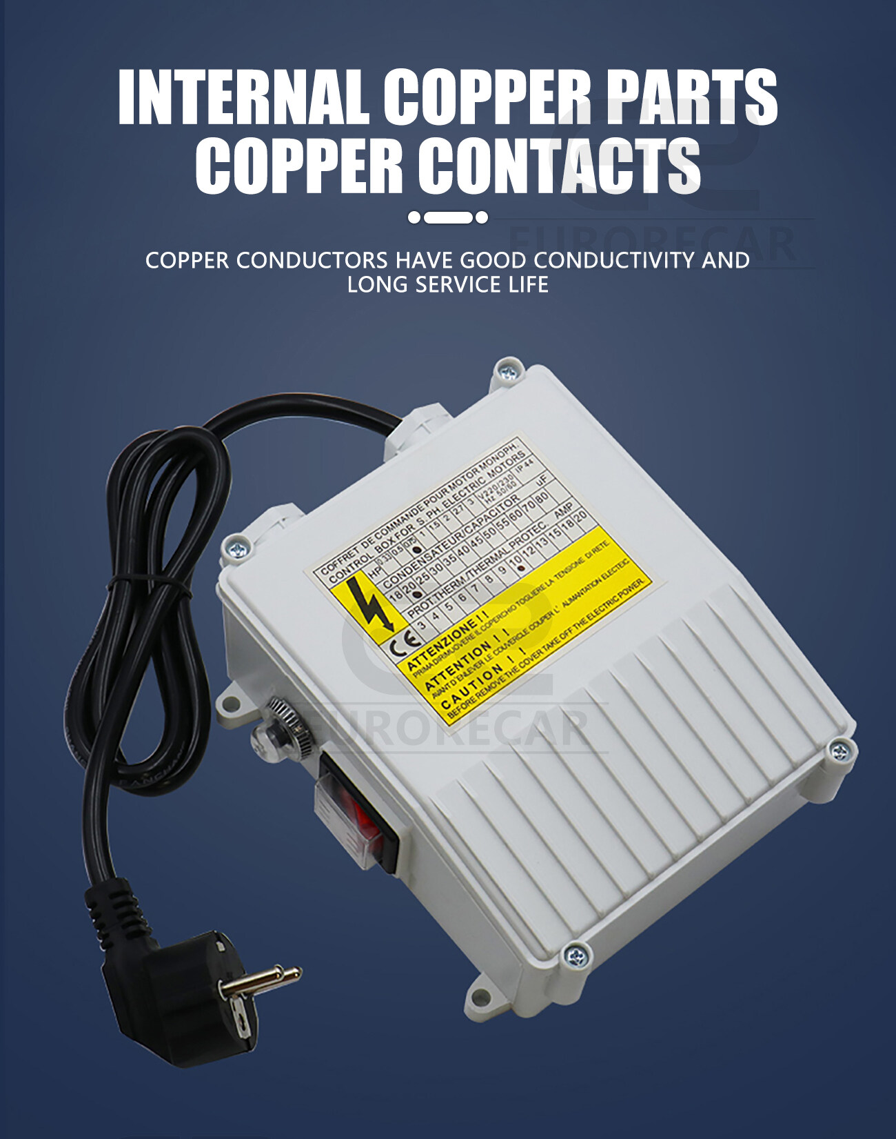 Submersible Pump Control Box 220v Deep Well Pump Smart Start Capacitor ...