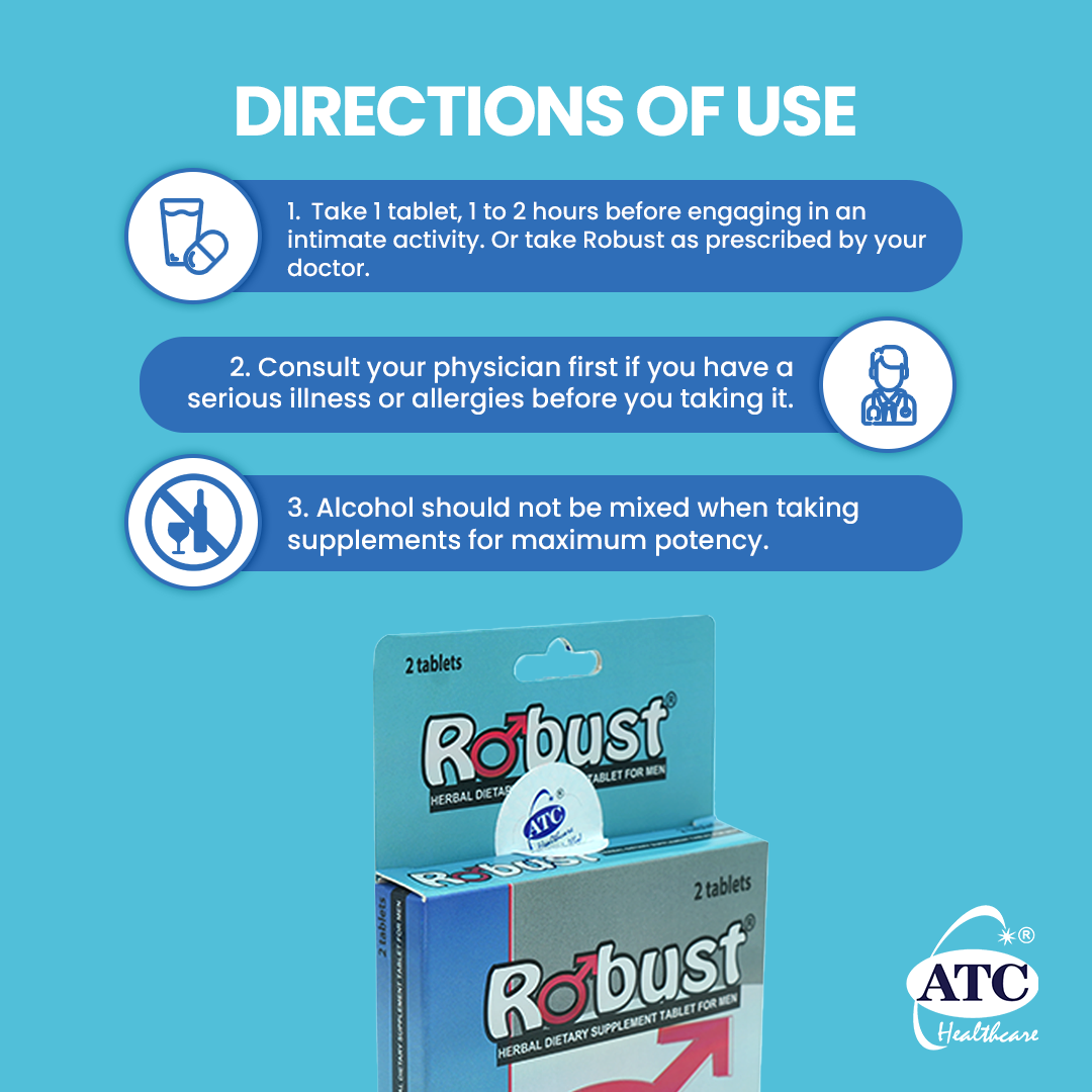 ATC Robust Tablet 2's Men's Dietary Supplement | Shopee Philippines