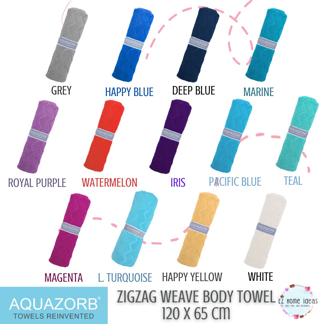 Aquazorb ZigZag Weave Body Bath Towel 120 x 65 cm | Shopee Philippines